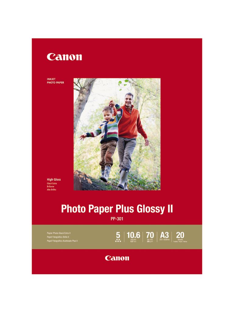 Canon Photo Paper Glossy Photo II 265GSM A3 20 Pack White | The Warehouse