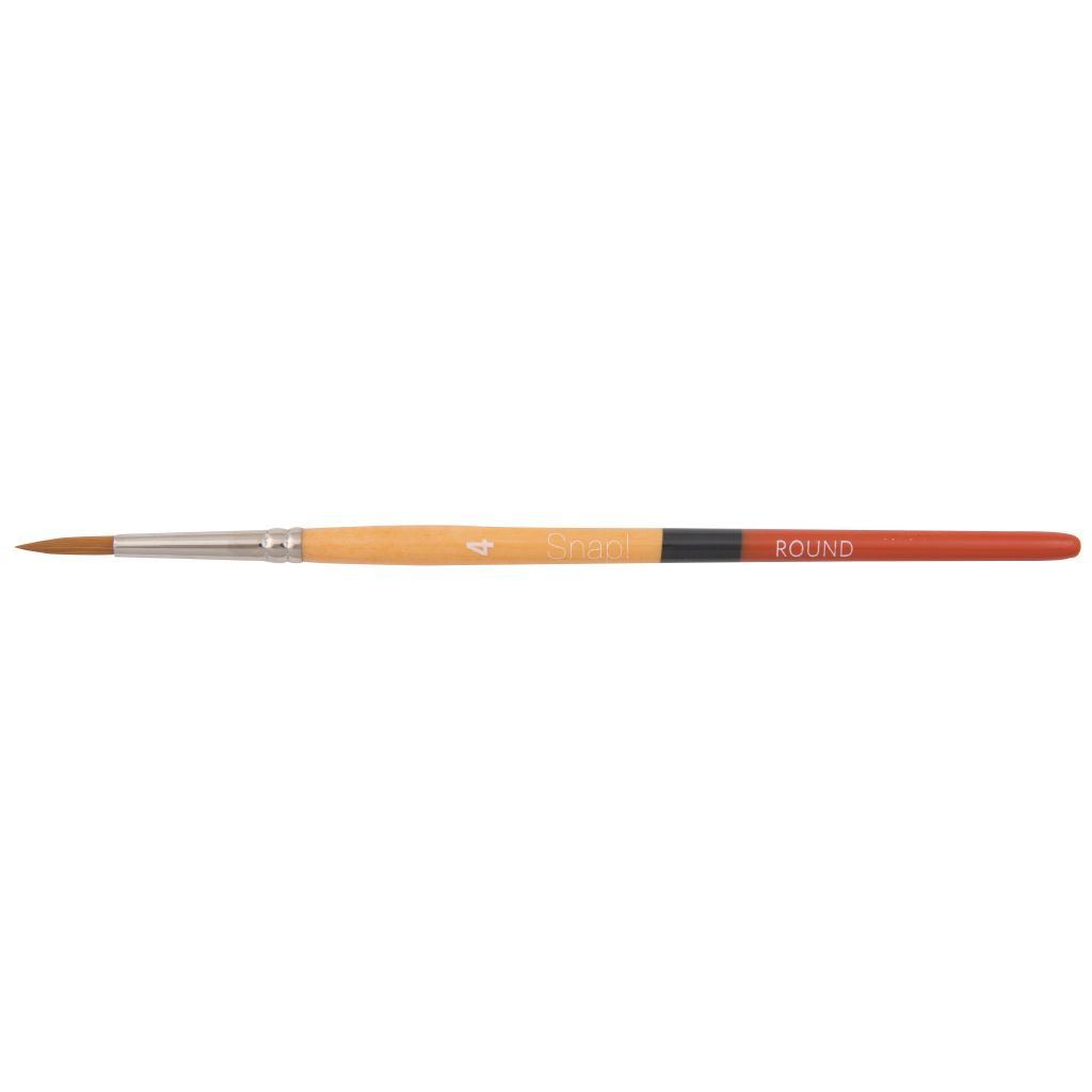 Princeton Snap Brush Short Handle Taklon Round 4 Gold Gold | The Warehouse