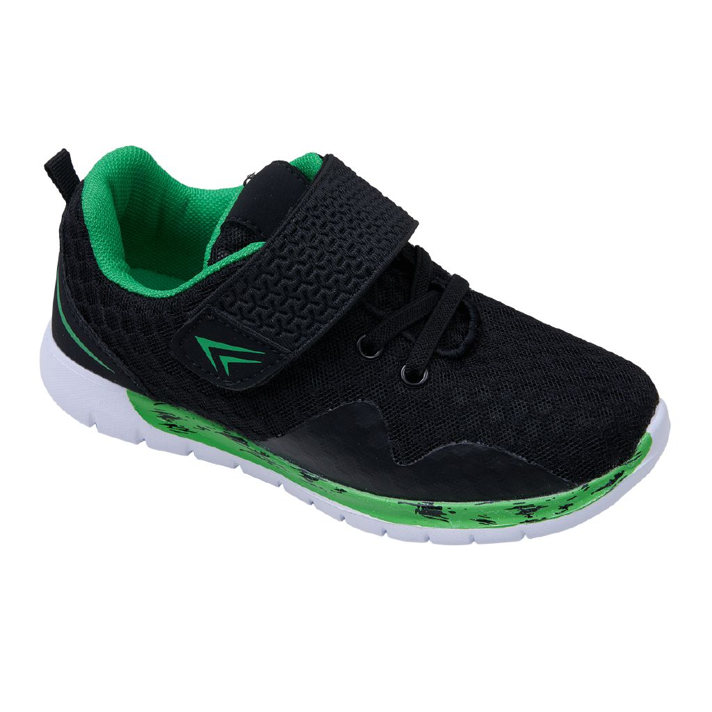 Active Intent Senior Kids' Topper Trainer Black/Green | The Warehouse