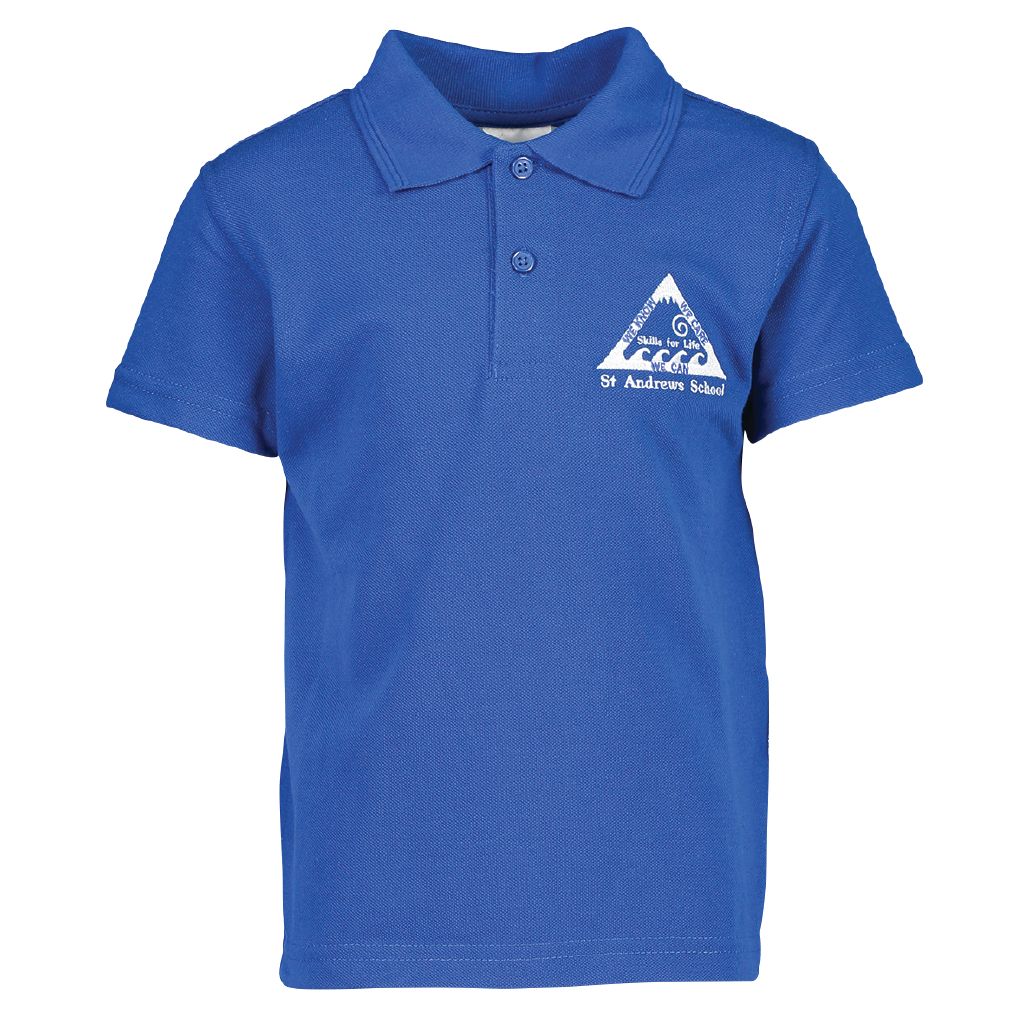 Schooltex St Andrews Timaru Short Sleeve Polo with Embroidery Royal ...