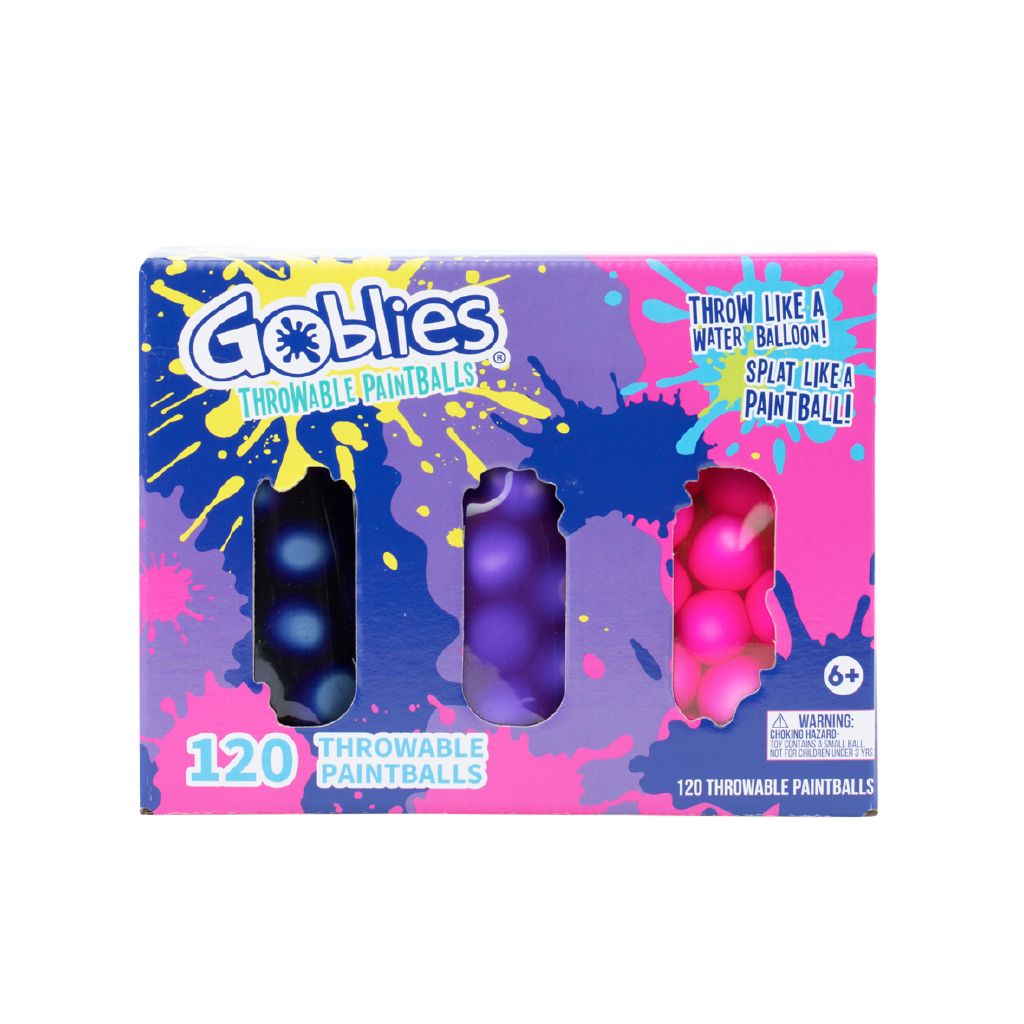 Goblies Throwable Paintballs Rainbow Pack Indigo/Violet/Pink 120 Pack ...