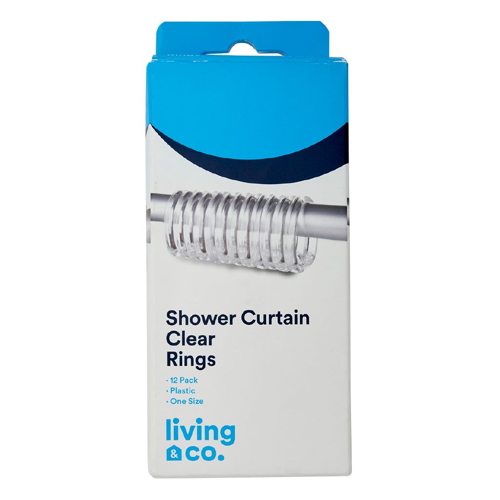 Living & Co Shower Curtain Rings White 12 Pack White | The Warehouse