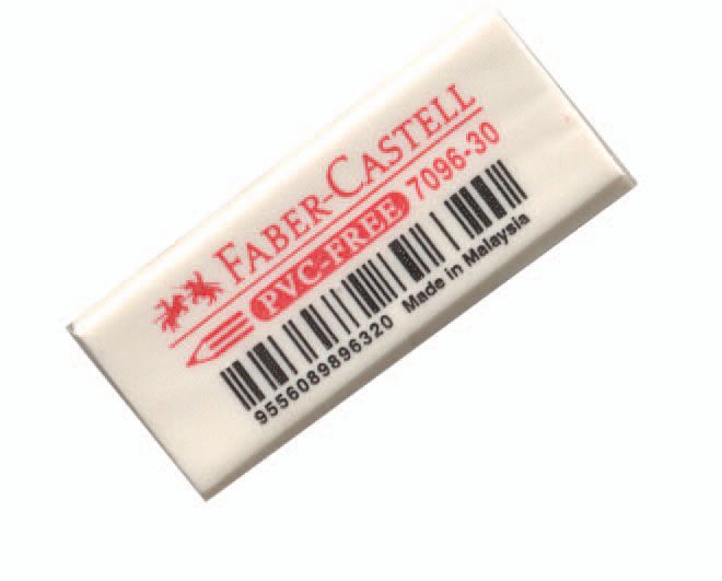 Faber-Castell Eraser PVC Free Small Loose White White | The Warehouse