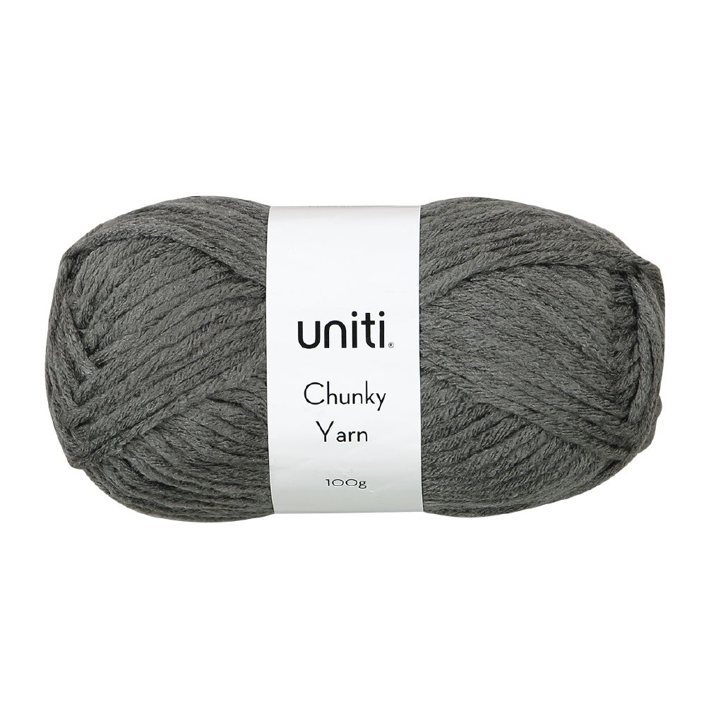 Uniti Chunky Yarn Charcoal 100g Charcoal | The Warehouse