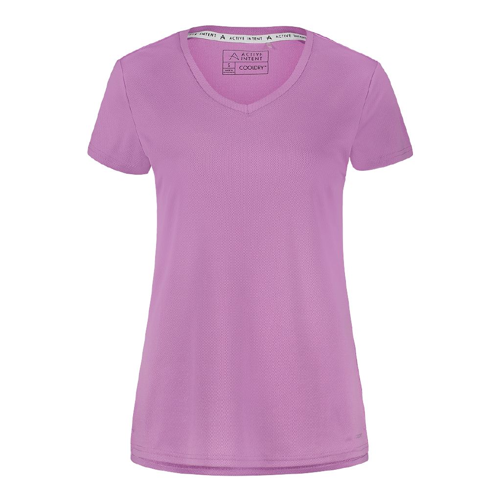 Active Intent Women's Cooldry Tee Purple Light | The Warehouse