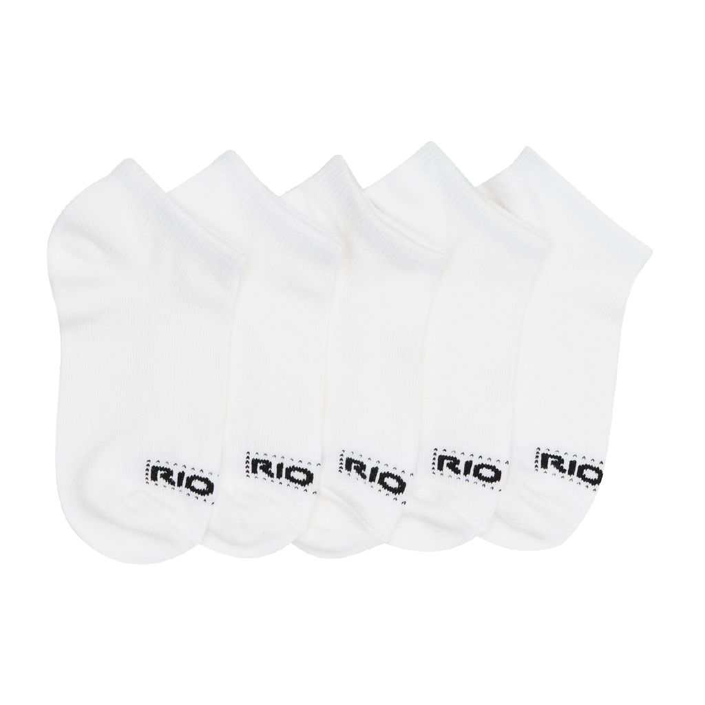 Rio Kids' Liner School Socks 5 Pack White | The Warehouse