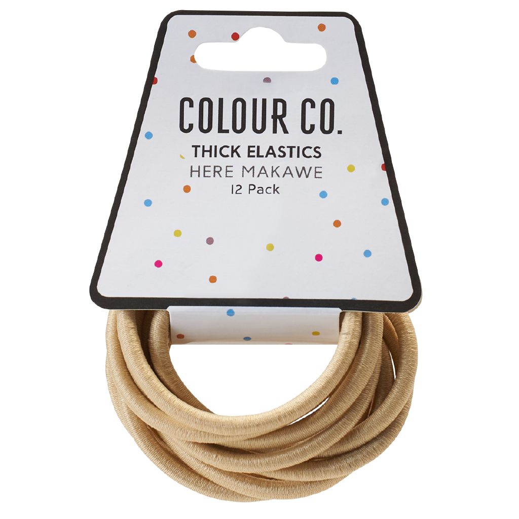 Colour Co. Thick Elastics Blonde 12 Pack | The Warehouse