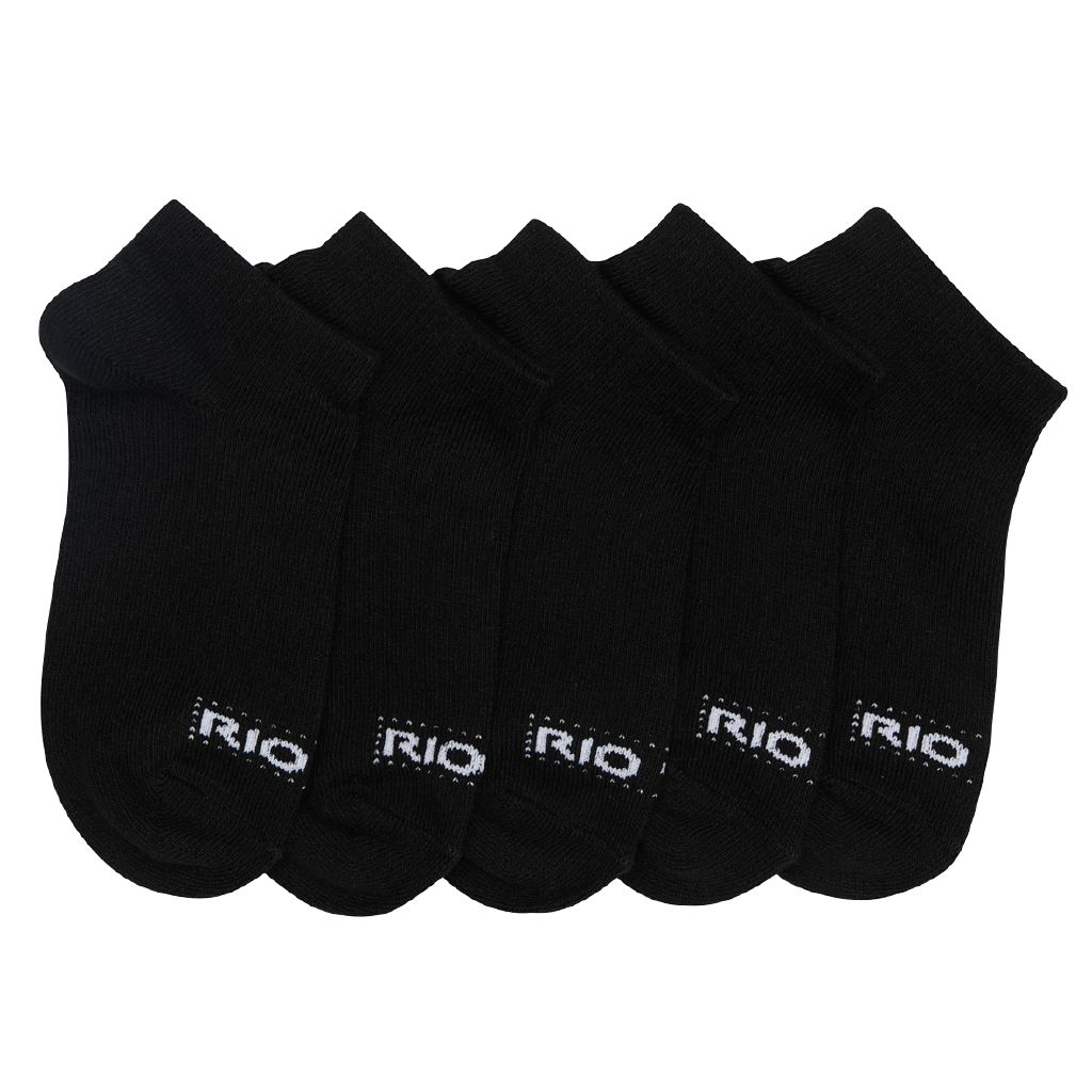 Rio Kids' Liner School Socks 5 Pack Black | The Warehouse