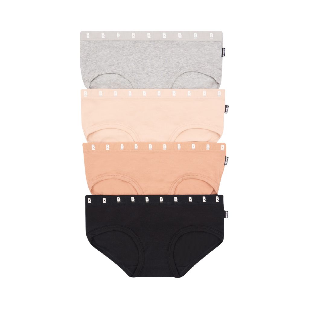 B FOR BONDS Women's Boyleg Briefs 4 Pack Black | The Warehouse