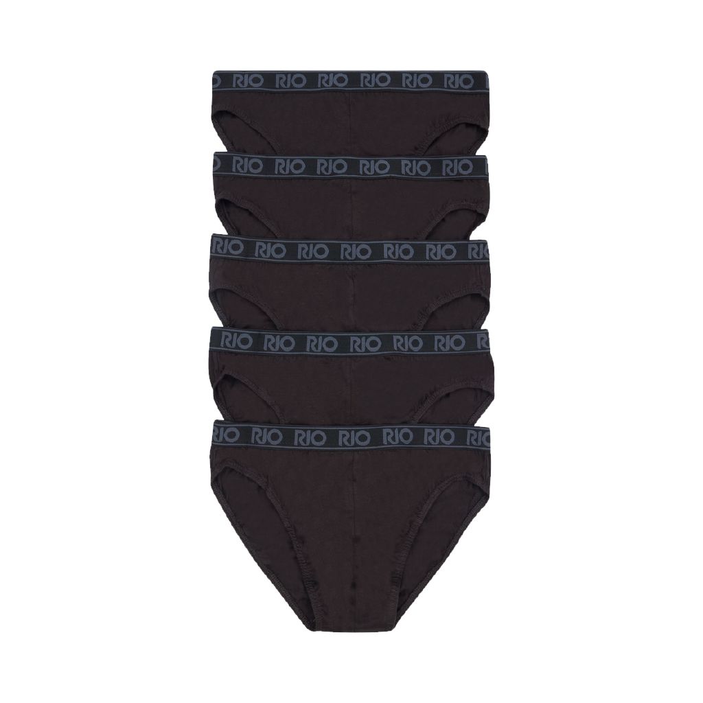Rio Men's Briefs 5 Pack Black | The Warehouse