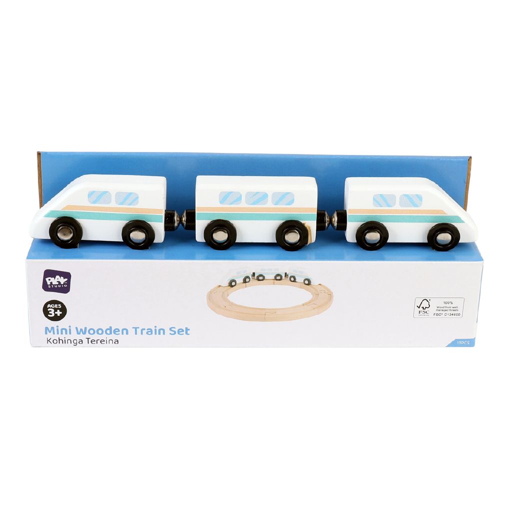 Play Studio Mini Wooden Train Set | The Warehouse