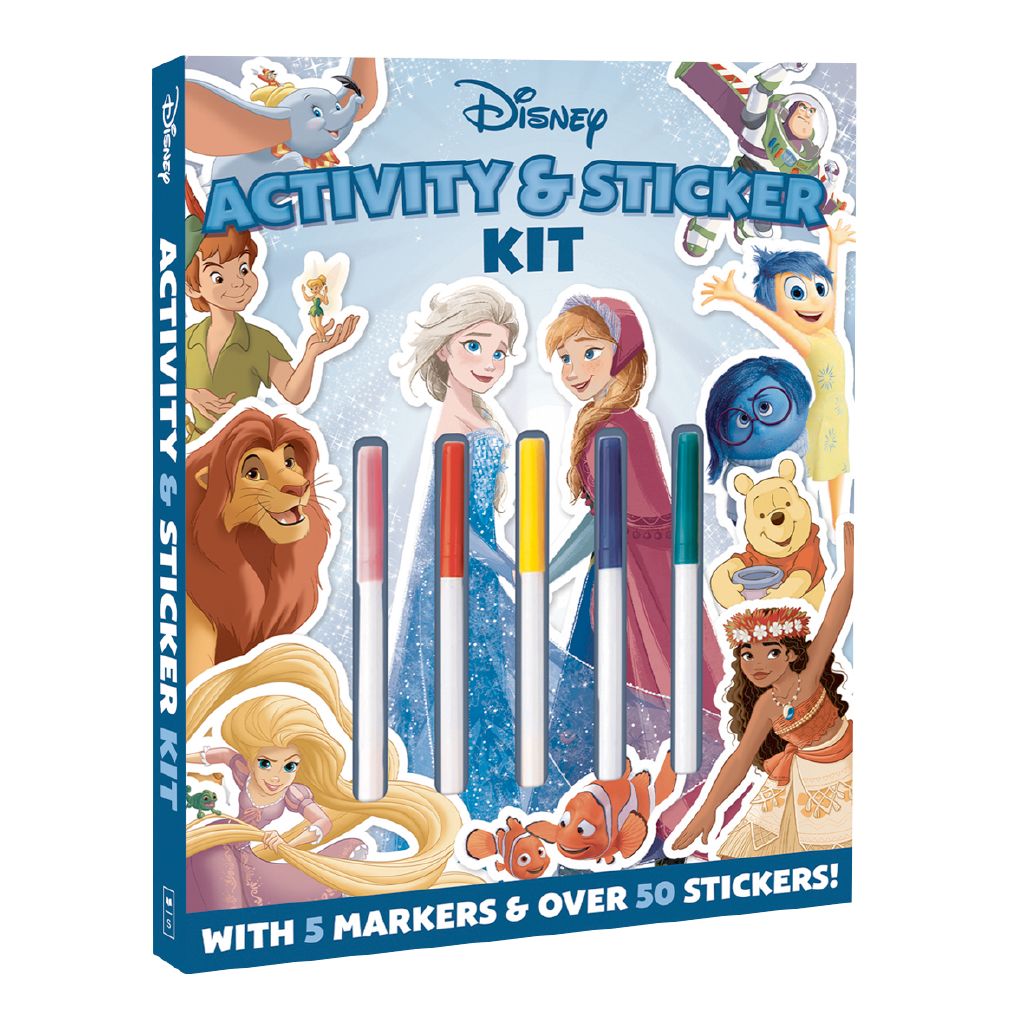 Disney Favourites Colouring Junior Kit With Stickers | The Warehouse