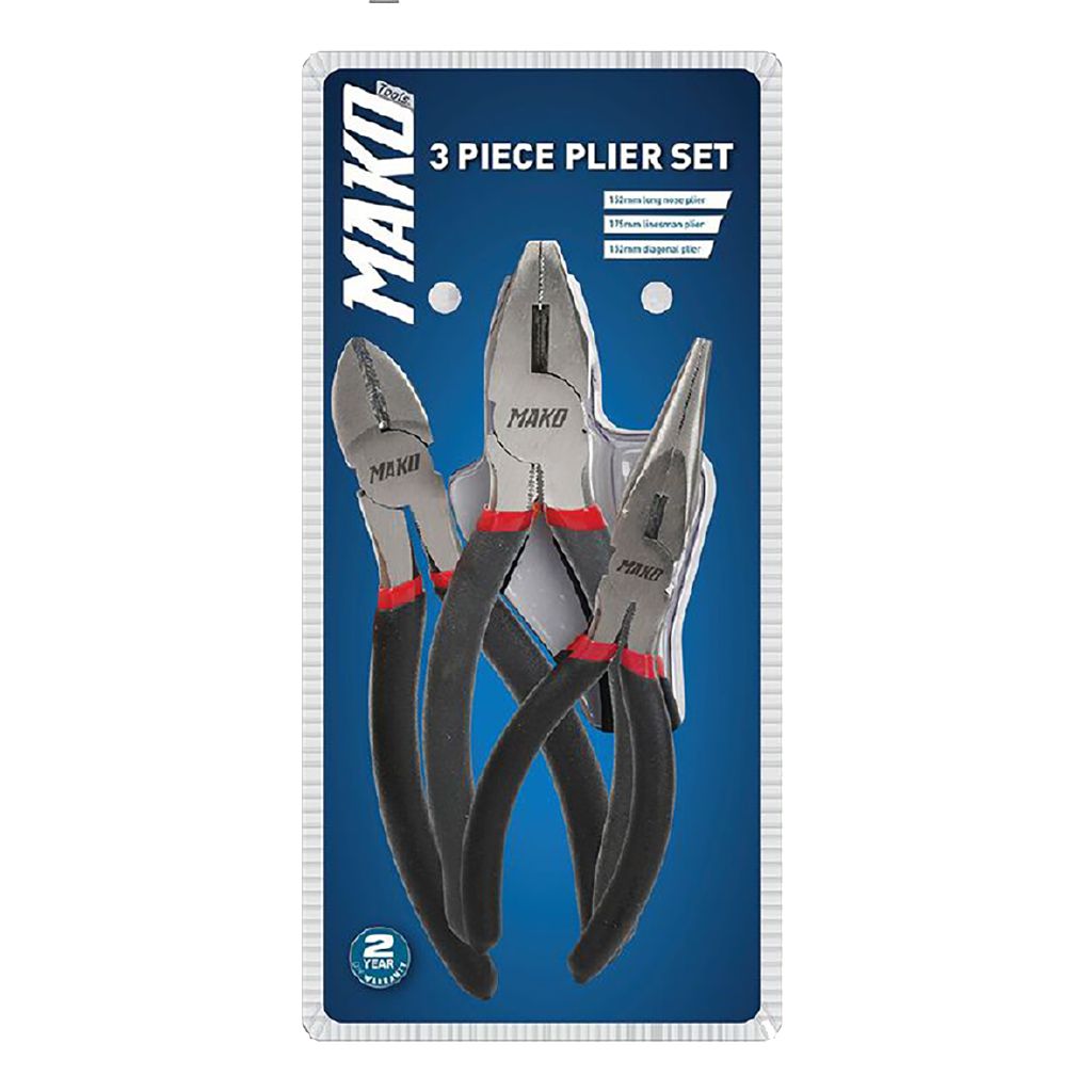 Mako Plier Set 3 Piece | The Warehouse