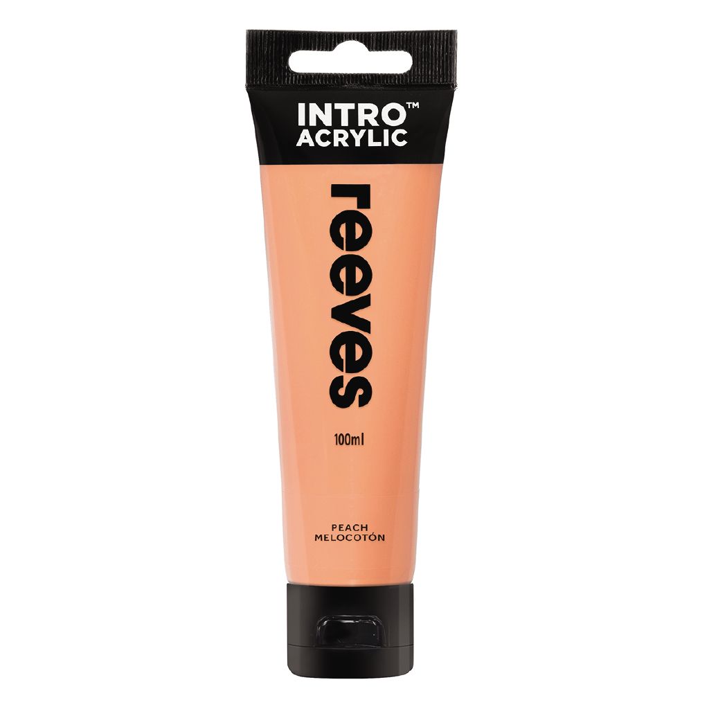 Reeves Intro Acrylic Paint Peach 100ml Pink | The Warehouse