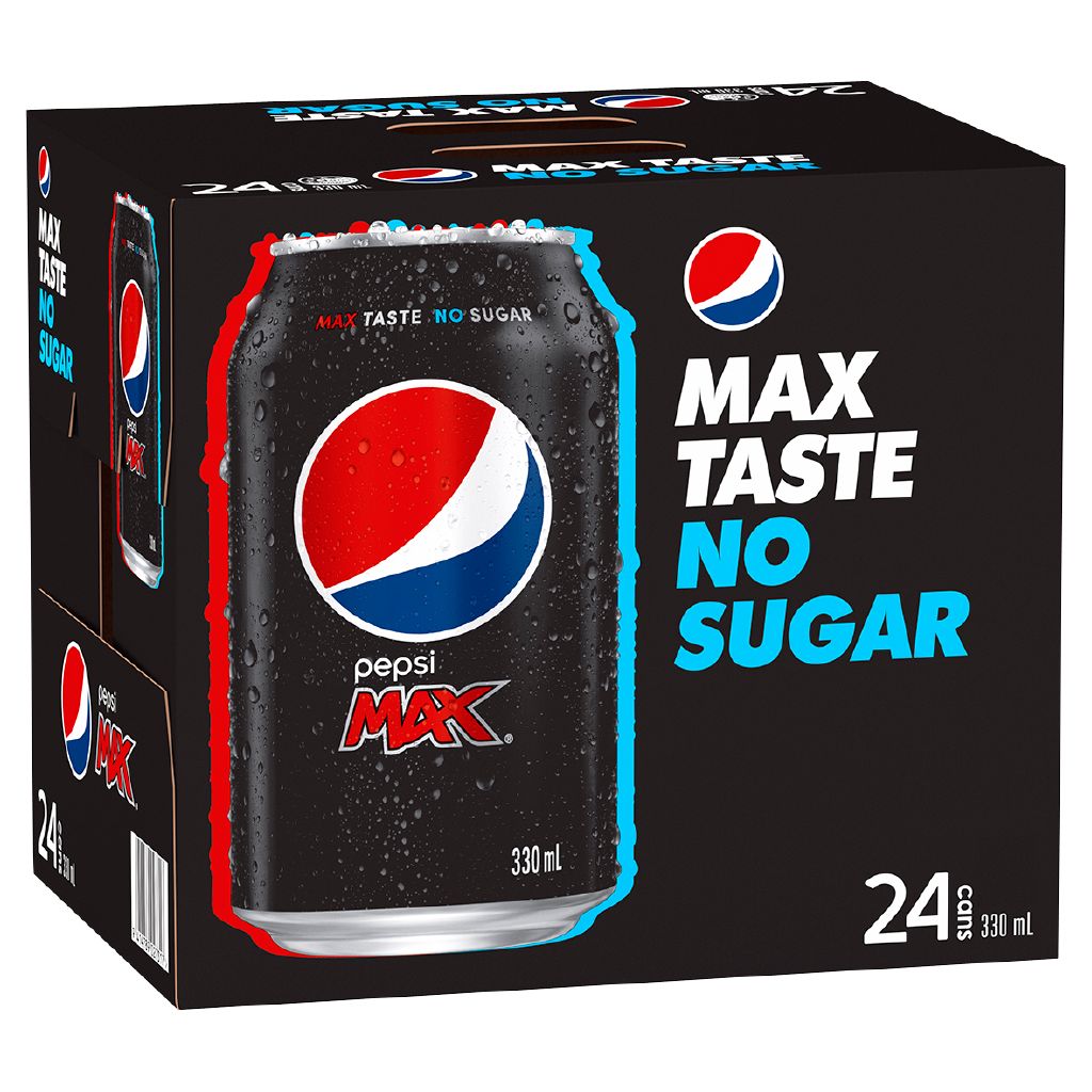 Pepsi Max Can 330ml 24 Pack | The Warehouse