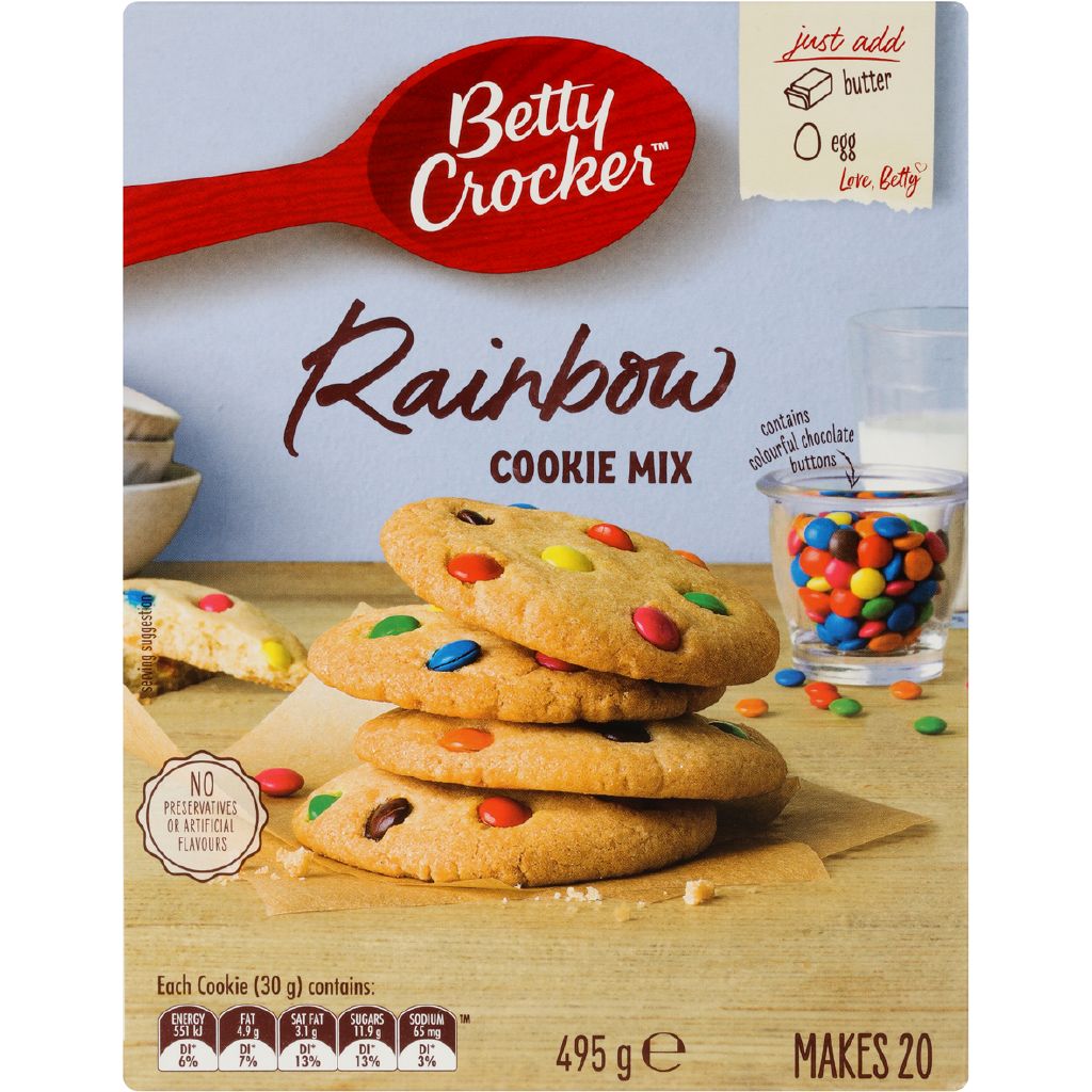 Betty Crocker Rainbow Cookies Mix 495g | The Warehouse