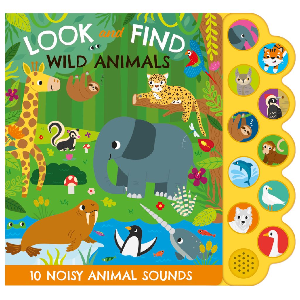 Look And Find Wild Animals Sound Book | The Warehouse