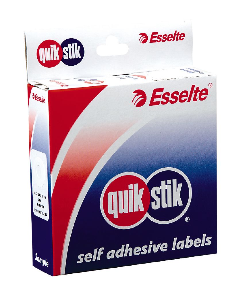 Quik Stik Labels Ring Eyelets Labels White 200 Pack White | The Warehouse