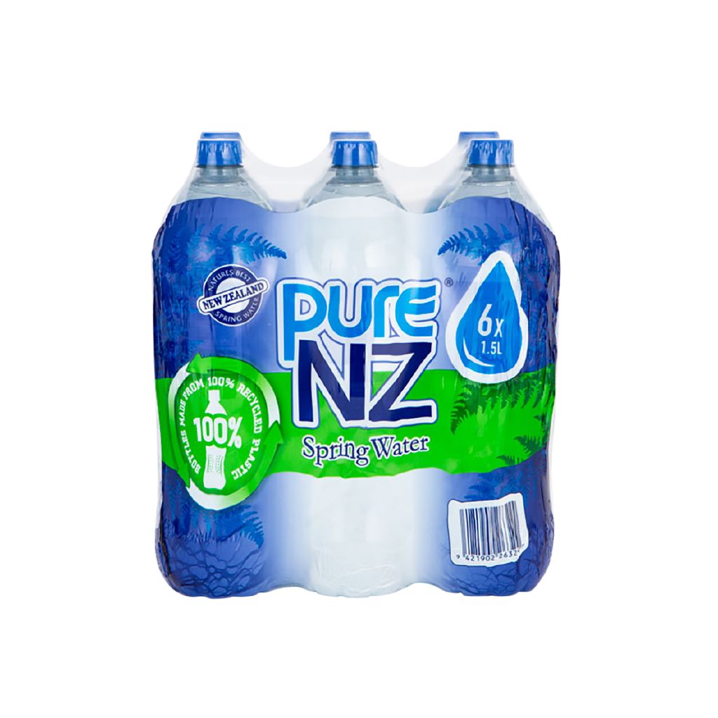 Pure NZ Spring Water Multi Pack 6 x 1.5L | The Warehouse