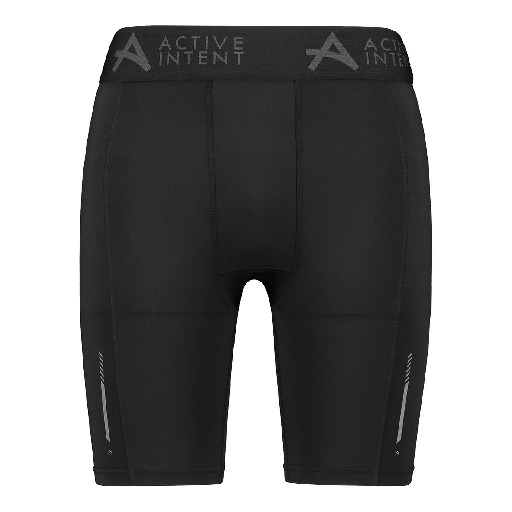 Active Intent Men's Compression Shorts Black BLACK | The Warehouse