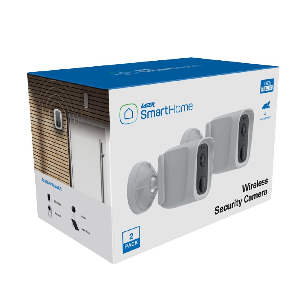 Laser Smart Home Outdoor Security Camera-Twin Pack | The Warehouse
