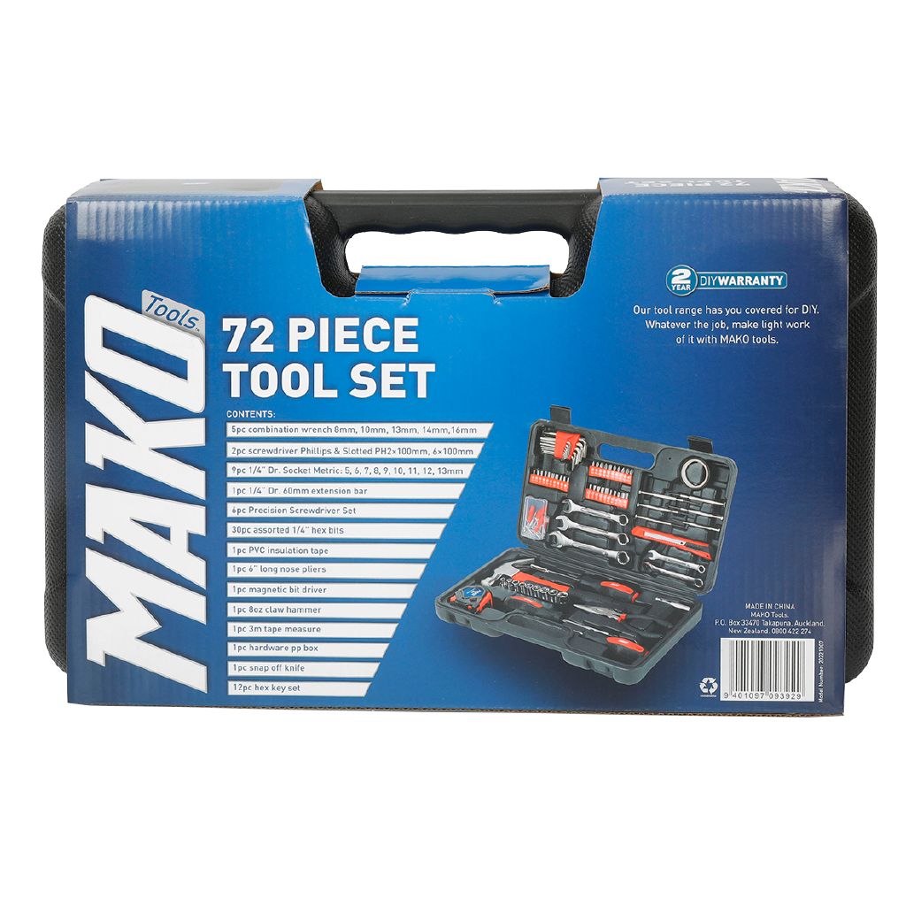 Mako Tool Set 72 Piece | The Warehouse