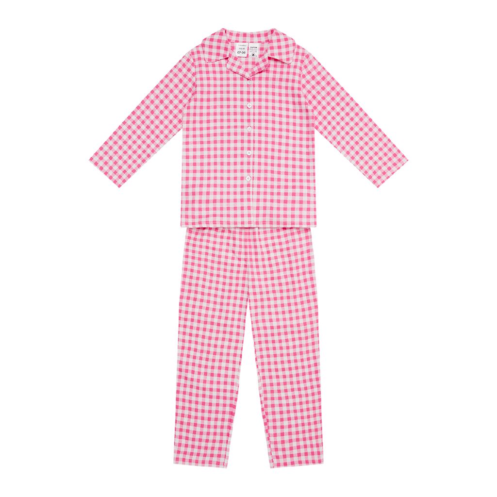 H&H Girls' Flannel Pyjamas Set Pink Mid | The Warehouse