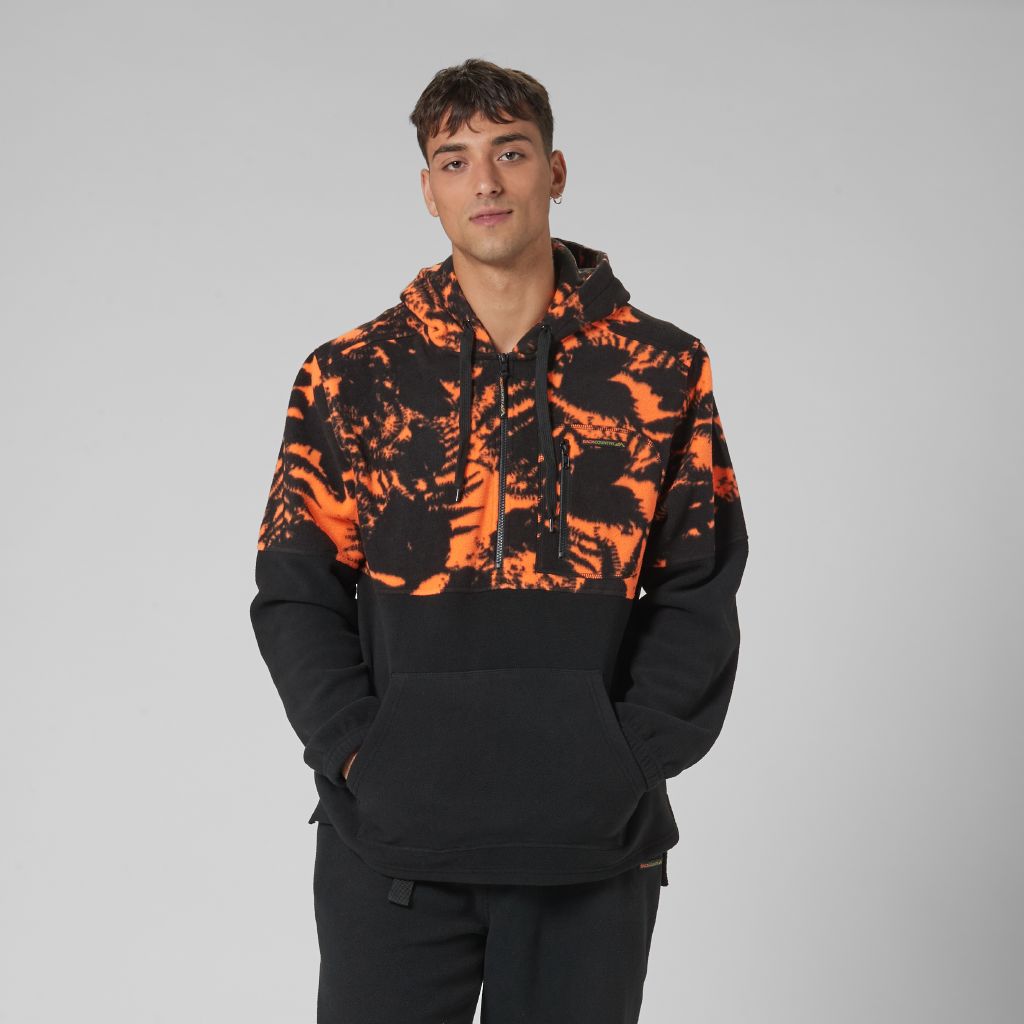 Back Country Spliced Camo Fleece Hooded Sweatshirt Orange/Fluro | The ...