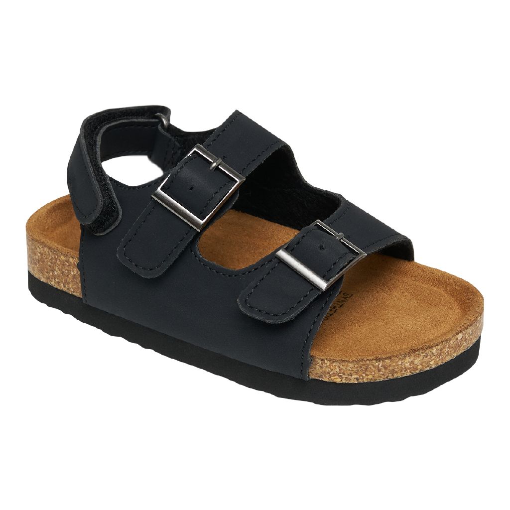 Young Original Junior Kid's Recife Back Strap Sandals Black | The Warehouse