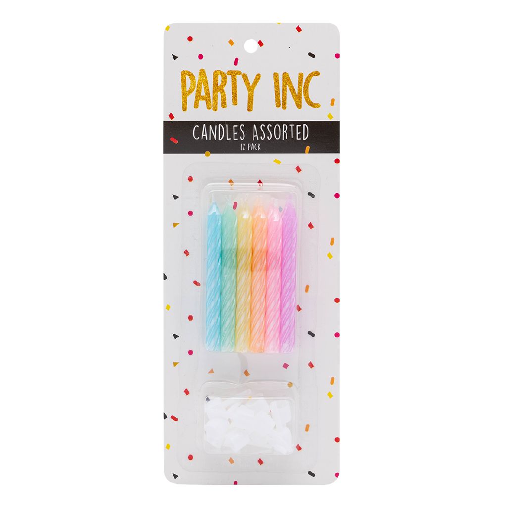 Party Inc Candles 12 Piece Assorted Assorted | The Warehouse