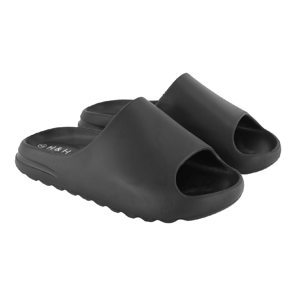 H&H Women's Moulded Slides Black | The Warehouse