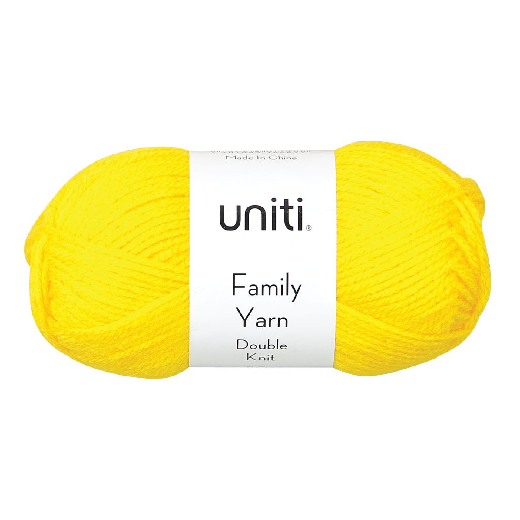 Uniti Double Knit Family Yarn Yellow Mid 50g Yellow Mid | The Warehouse