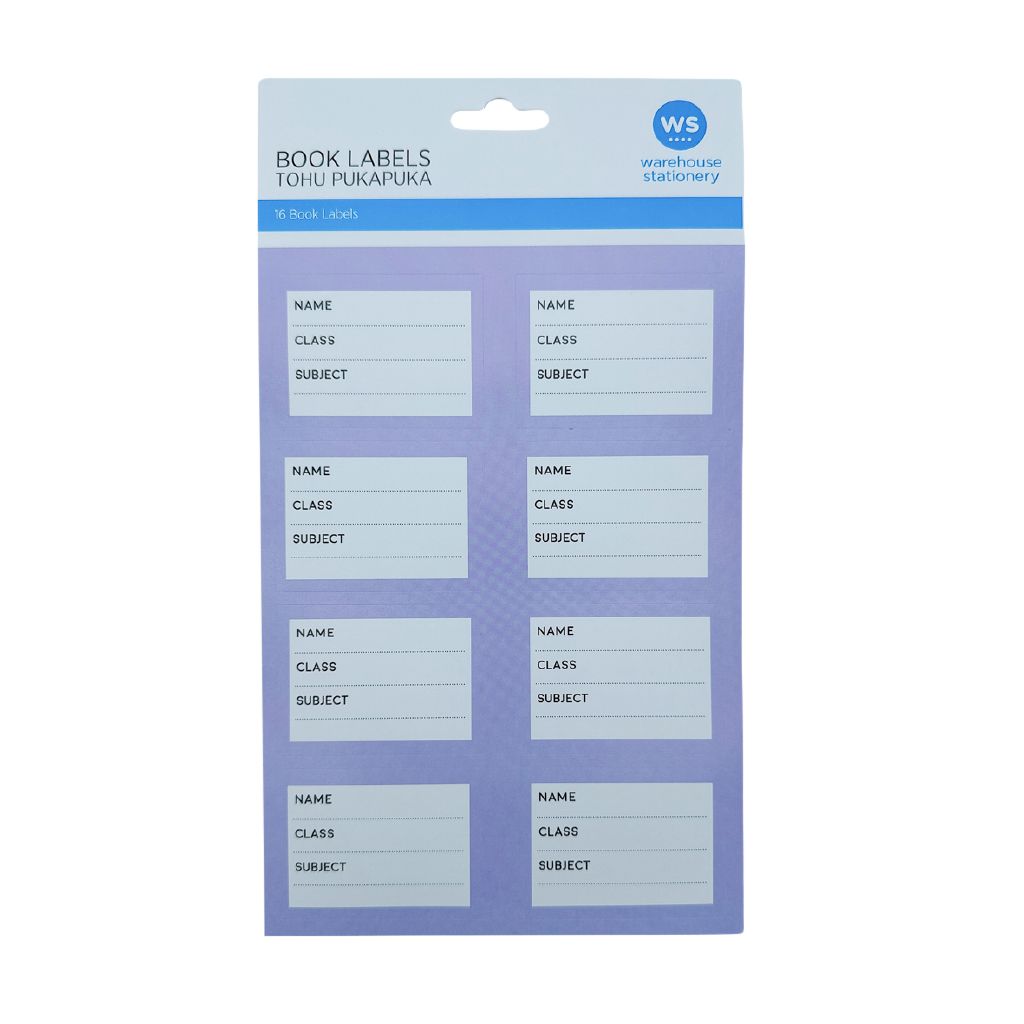 WS Colour Pop Book Labels Purple Mid Purple Mid | The Warehouse