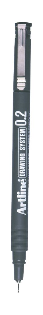 Artline Pen 232 Drawing System 0.2mm Loose Black Black | The Warehouse