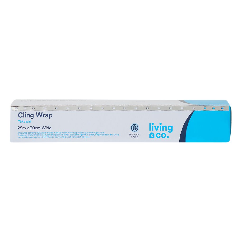Living & Co 50% Plant-Based Cling Wrap 25m | The Warehouse