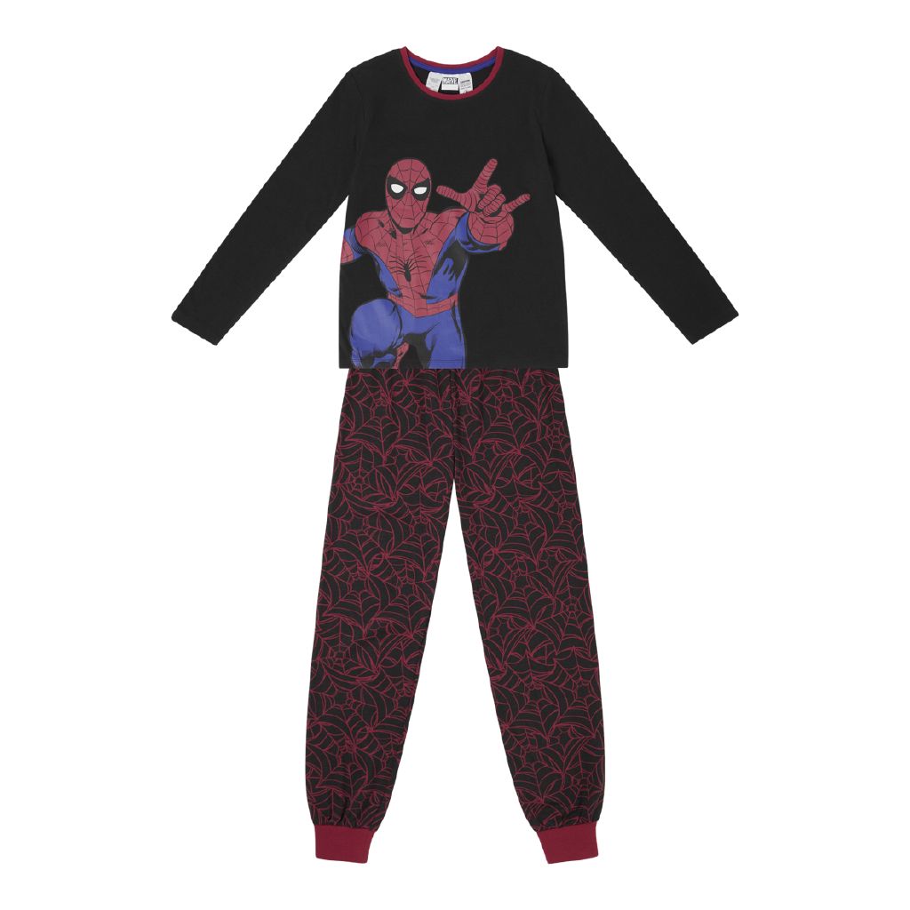 Spider-Man Boy's Cotton Pyjama Set Black | The Warehouse