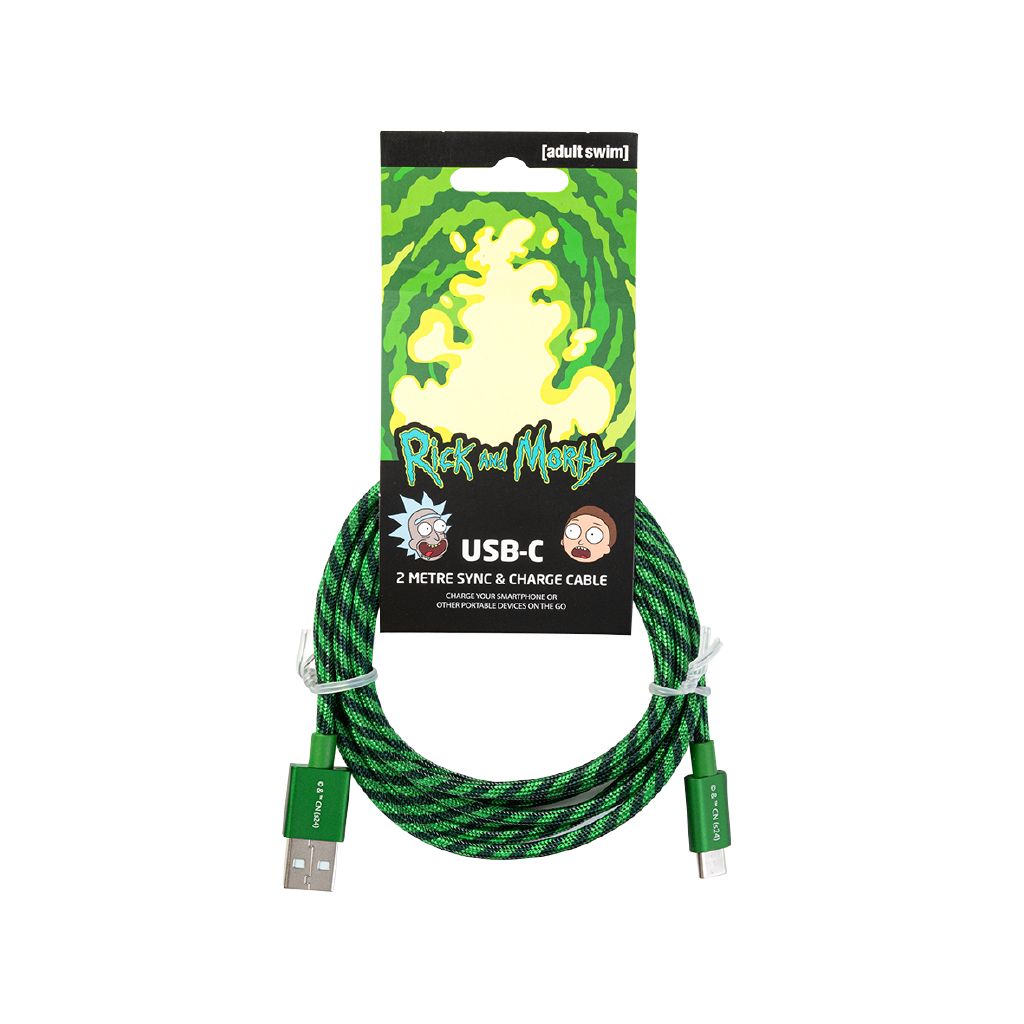 Rick and Morty USB-C Cable 2m | The Warehouse