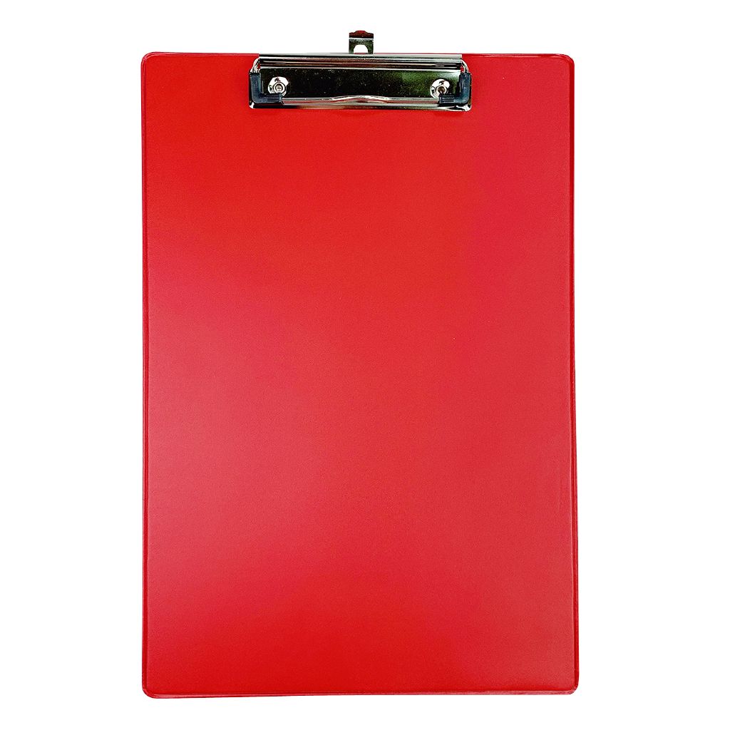 WS Clipboard Single PVC Red Mid Foolscap Red Mid | The Warehouse