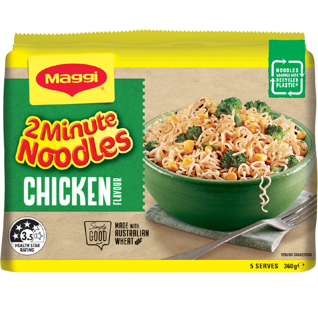 Maggi 2 Minute Noodles Chicken 5 Pack | The Warehouse