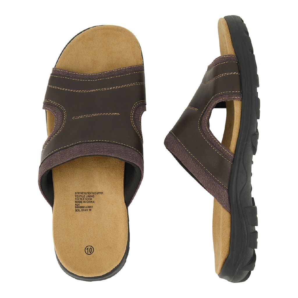 H&H Men's Shay Sandals Brown Dark | The Warehouse