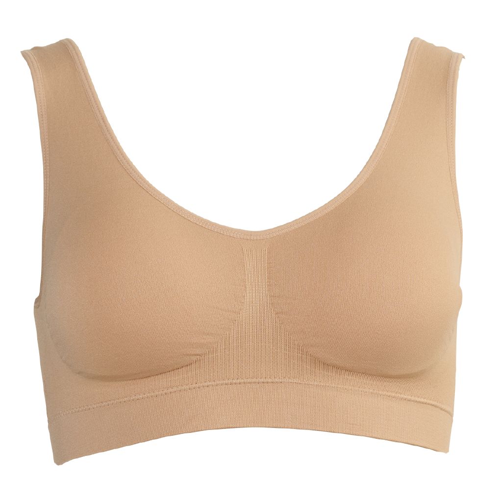 H&H Women's Wirefree Seamless Bra 2 Pack Natural | The Warehouse