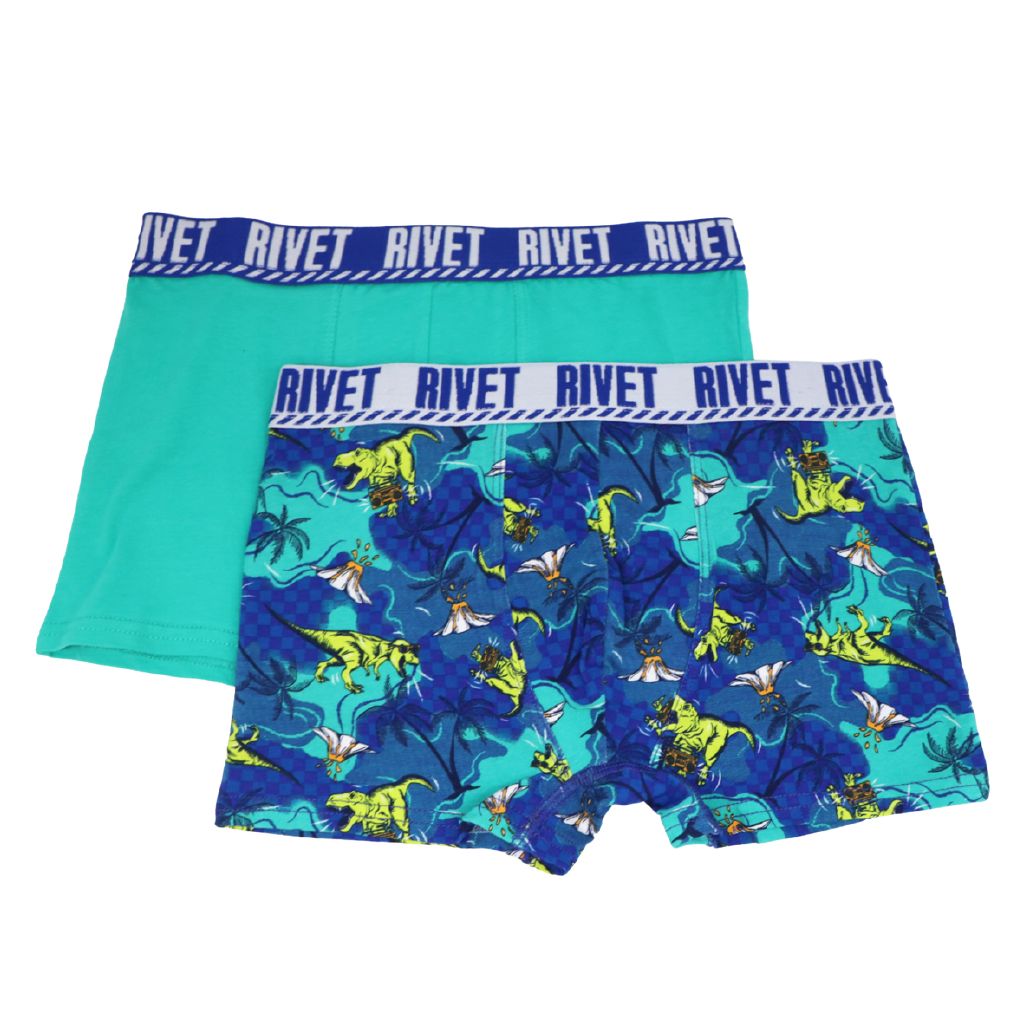 Rivet Boys' Trunks 2 Pack Teal/Navy | The Warehouse