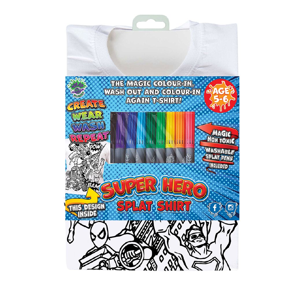 Splat Planet Colour In T-Shirt Super Hero | The Warehouse