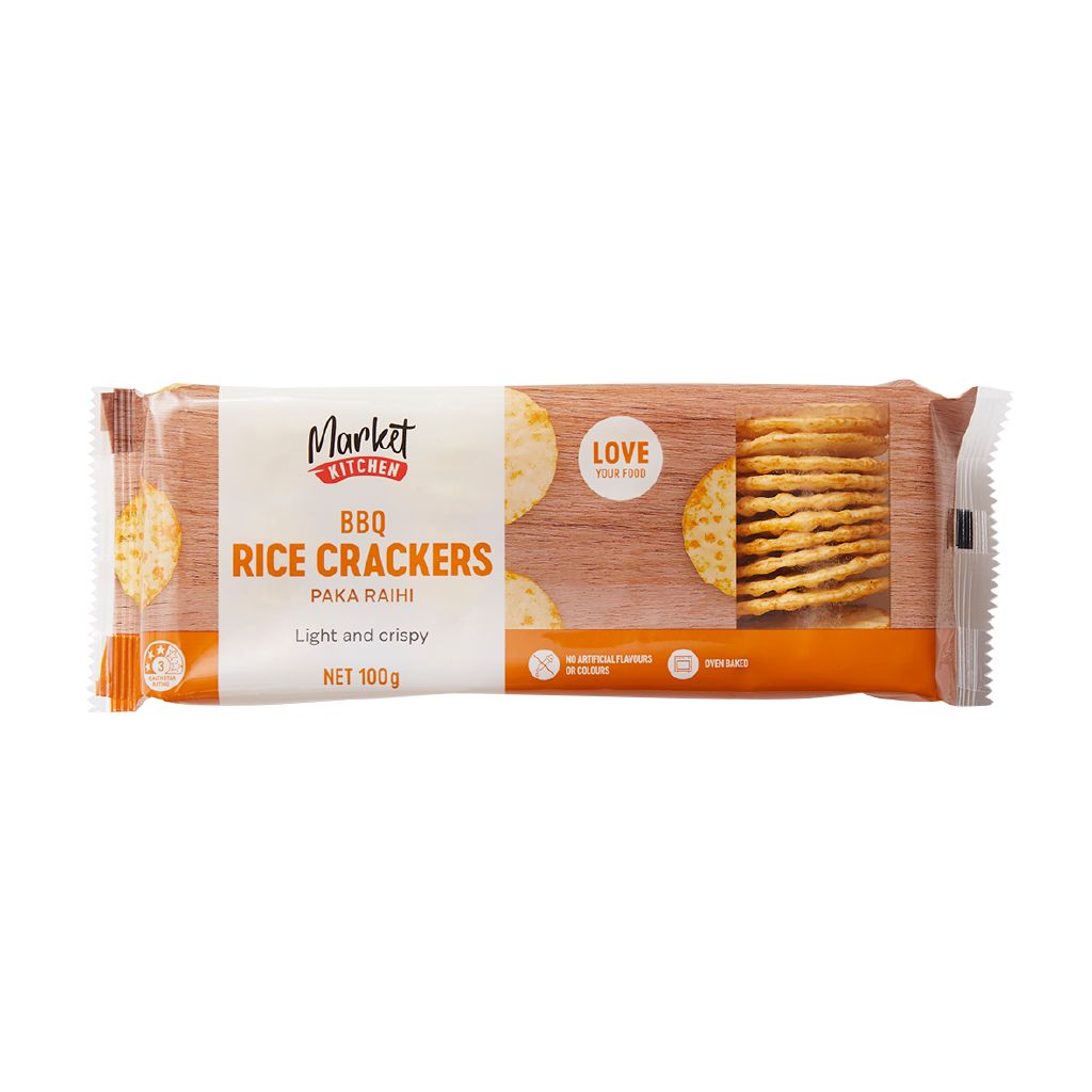 Market Kitchen BBQ Rice Crackers 100g | The Warehouse