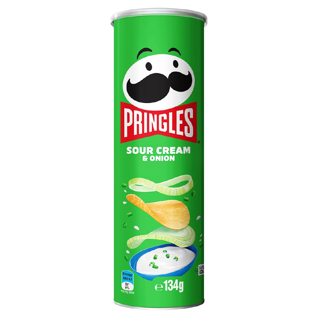 Pringles Potato Chips Sour Cream & Onion 134g | The Warehouse
