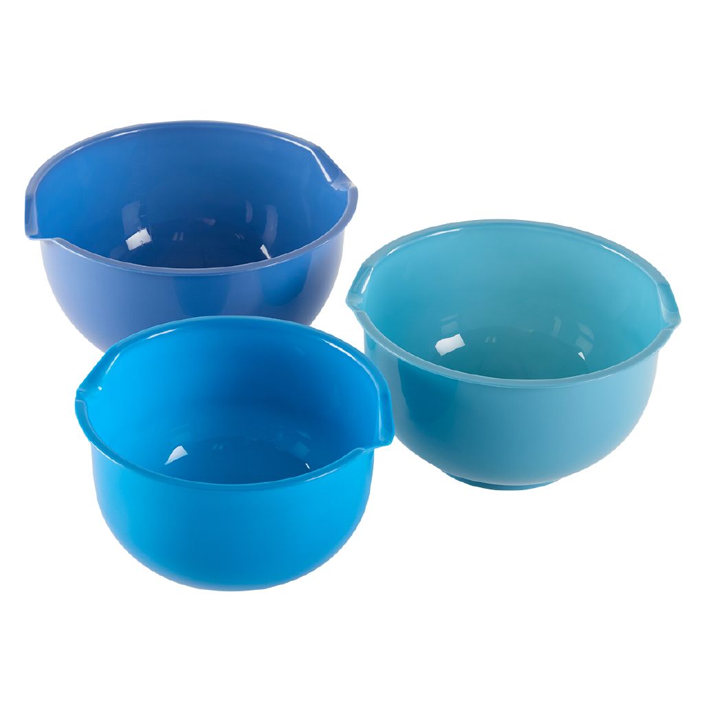 Living & Co Mixing Bowls Non-Slip Blue 3 Piece Blue | The Warehouse