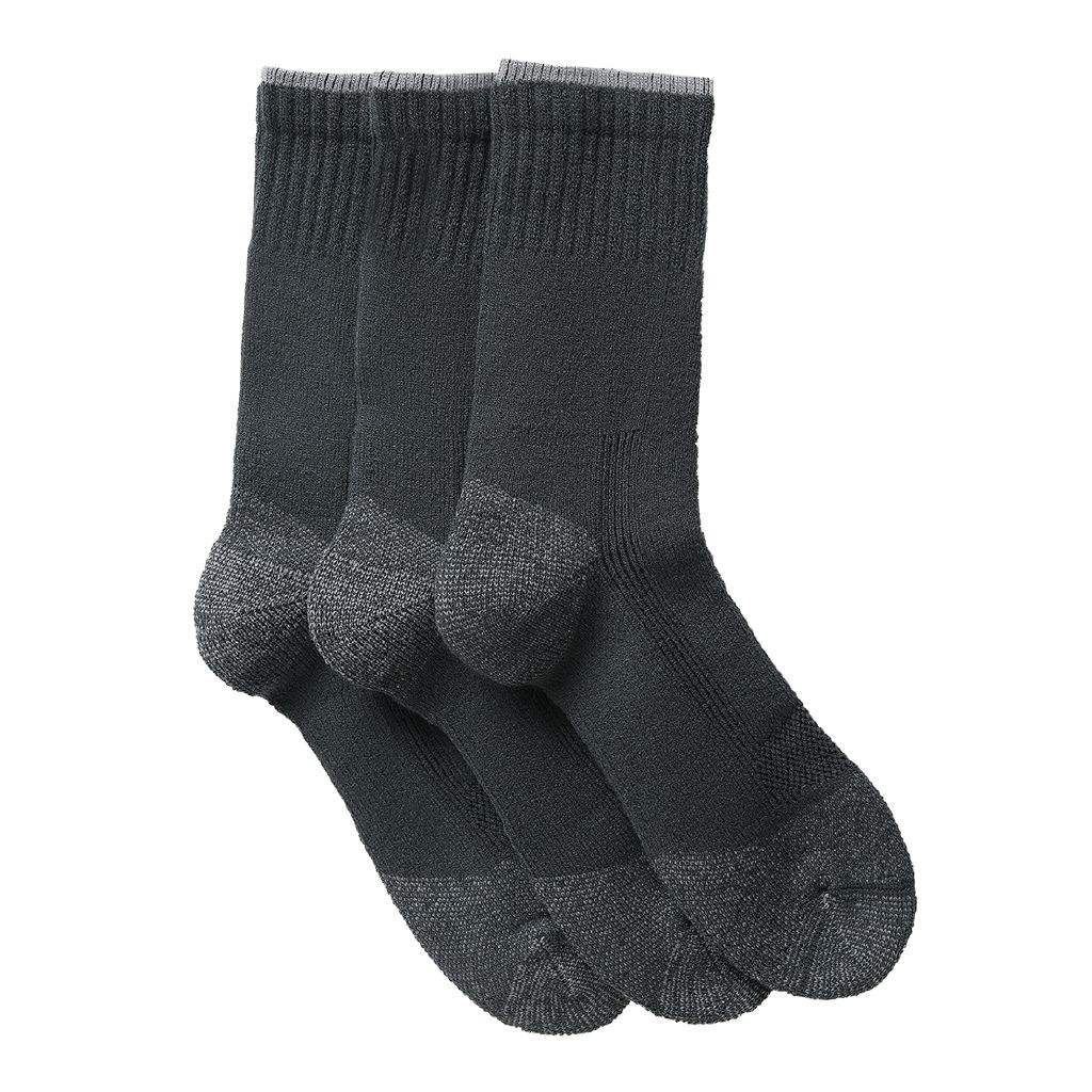 Rivet Men's Steelcap Work Socks 3 Pack Charcoal | The Warehouse