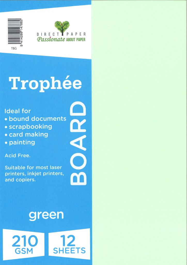 Trophee Board 210gsm Green A4 12 Pack Green Mid | The Warehouse