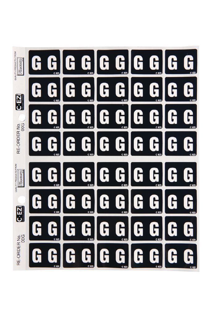 Filecorp Coloured Labels G Black Black | The Warehouse
