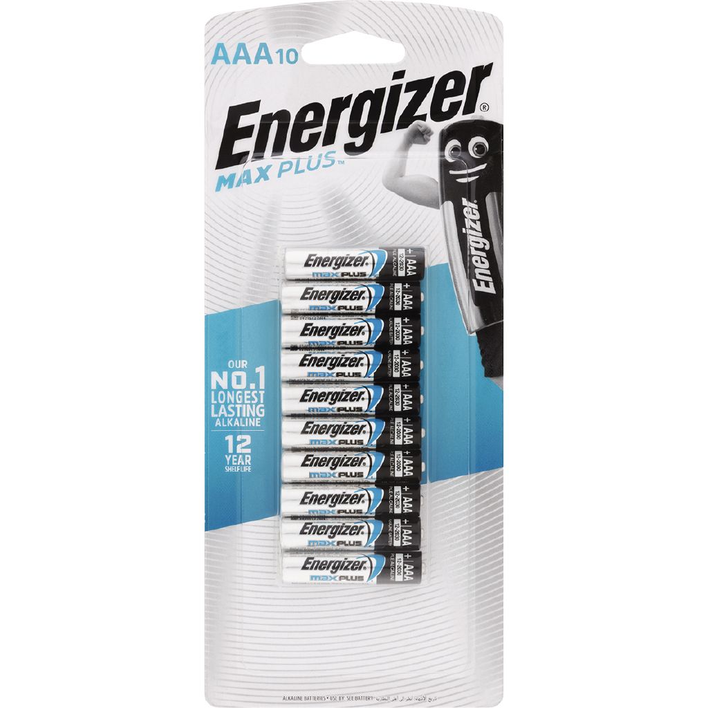 Energizer Max Plus Advanced Batteries AAA 10 Pack | The Warehouse